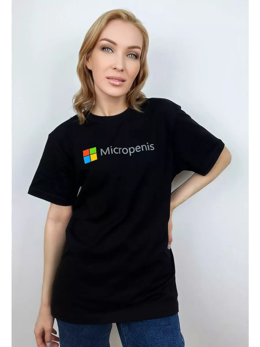 Футболка micropenis надпись черная Футболка принт купить по цене 796 ...