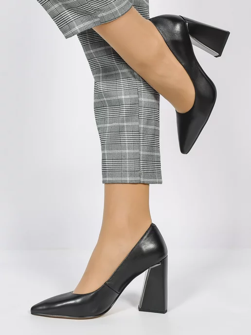 Туфли женские на высоком каблуке лодочки кожаные Mainila Shoes